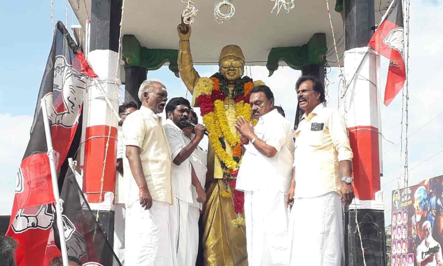 எம்.ஜி.ஆர். சிலைக்கு அ.திமு.க.வினர் மாலை | MGR A.D.M.K. garlanded the ...